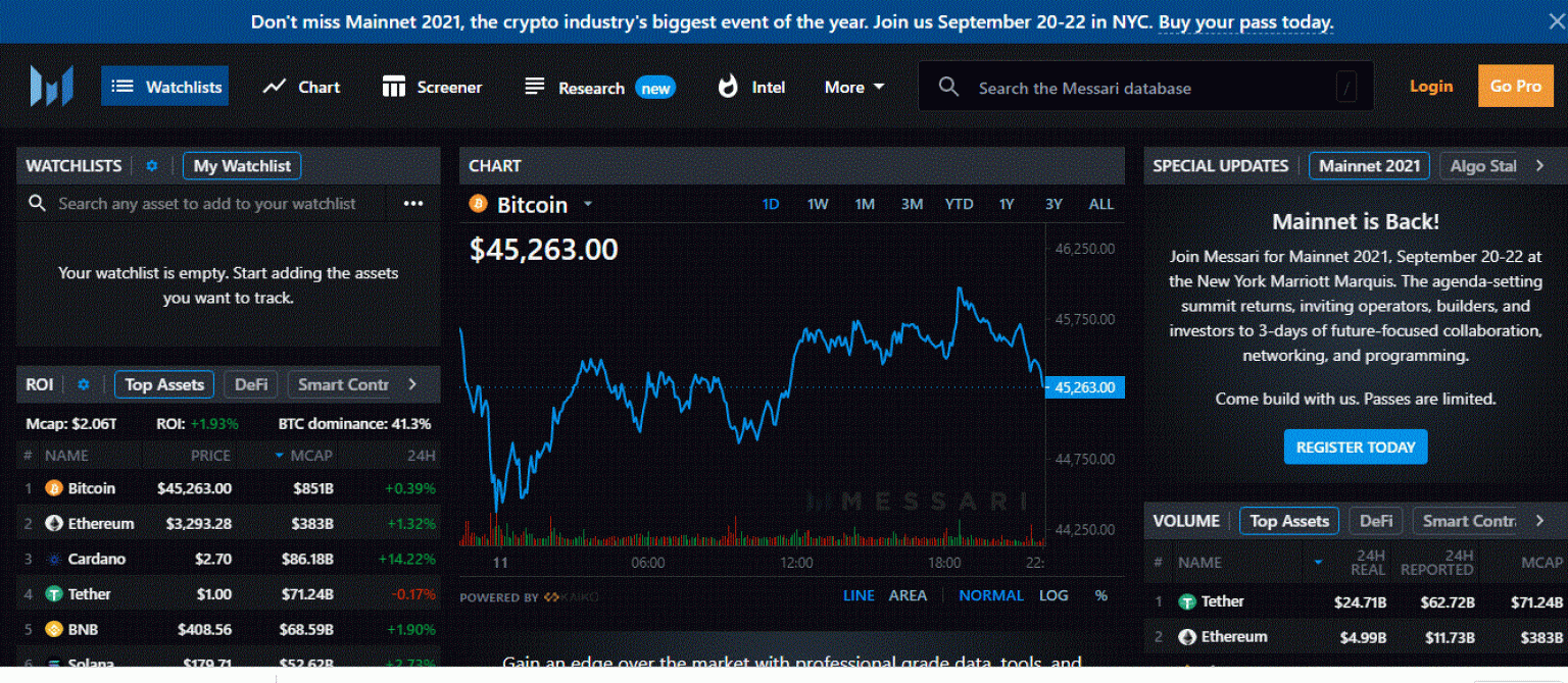 Messari Review 2025 - How To Use It & What Does It Cost?