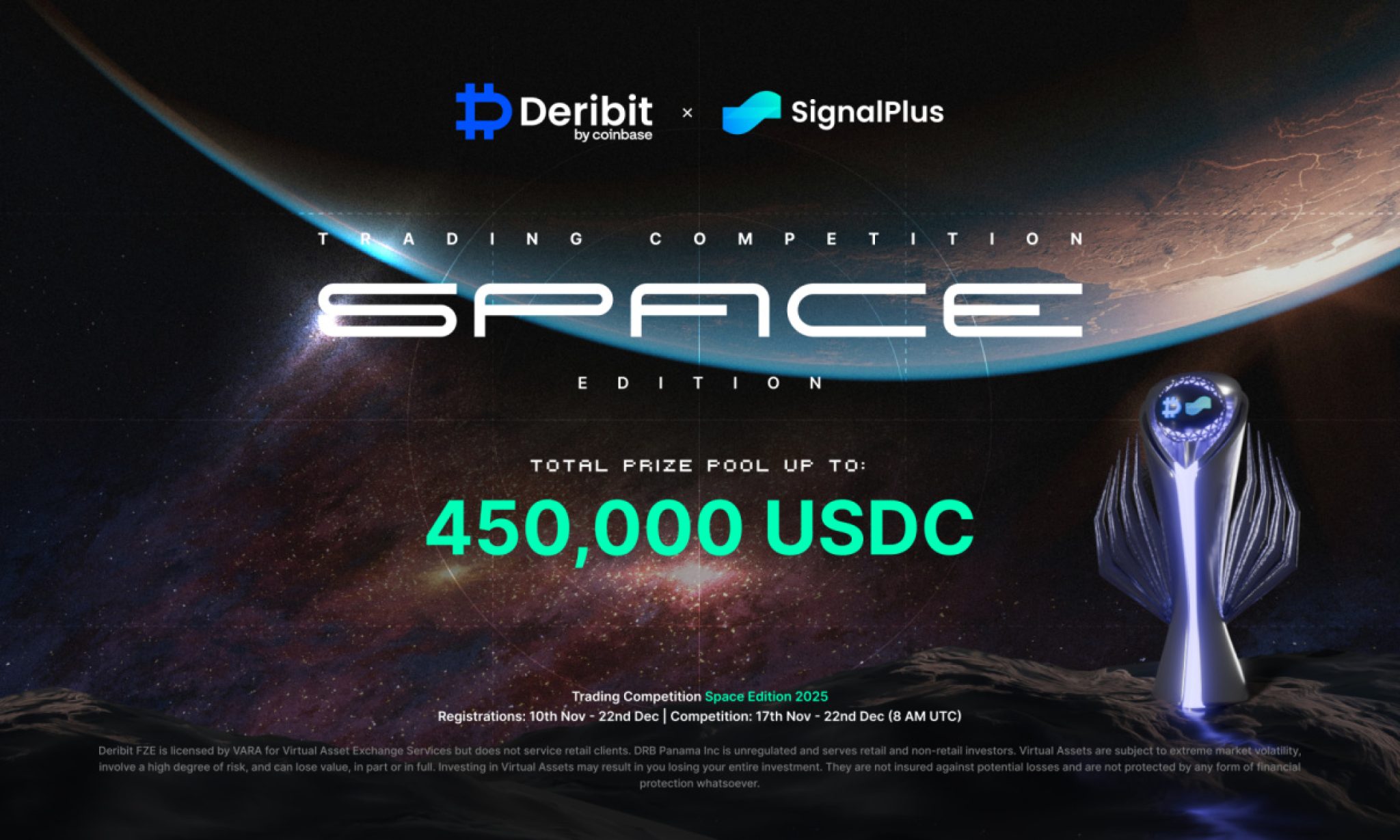 Deribit and SignalPlus Launch 2025 Trading Competition, Featuring a $450,000 USDC Prize Pool ...